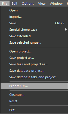 EDL Export