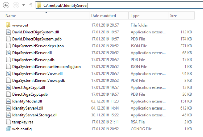 Manual Deployment of IdentityServer