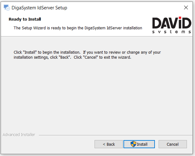 Installation of DigaSystem IdentityServer